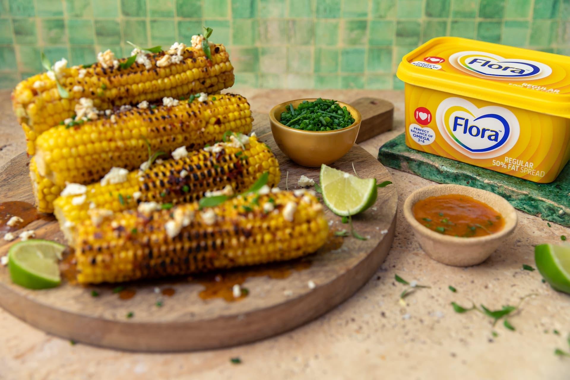 Corn on the Cob with Chipotle Drizzle | Flora