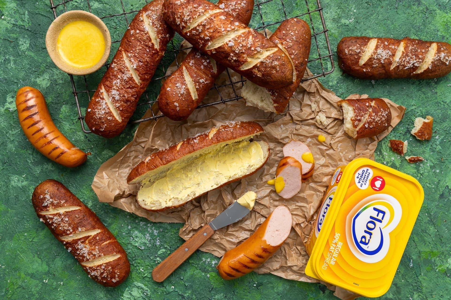 Homemade Pretzel Buns | Flora