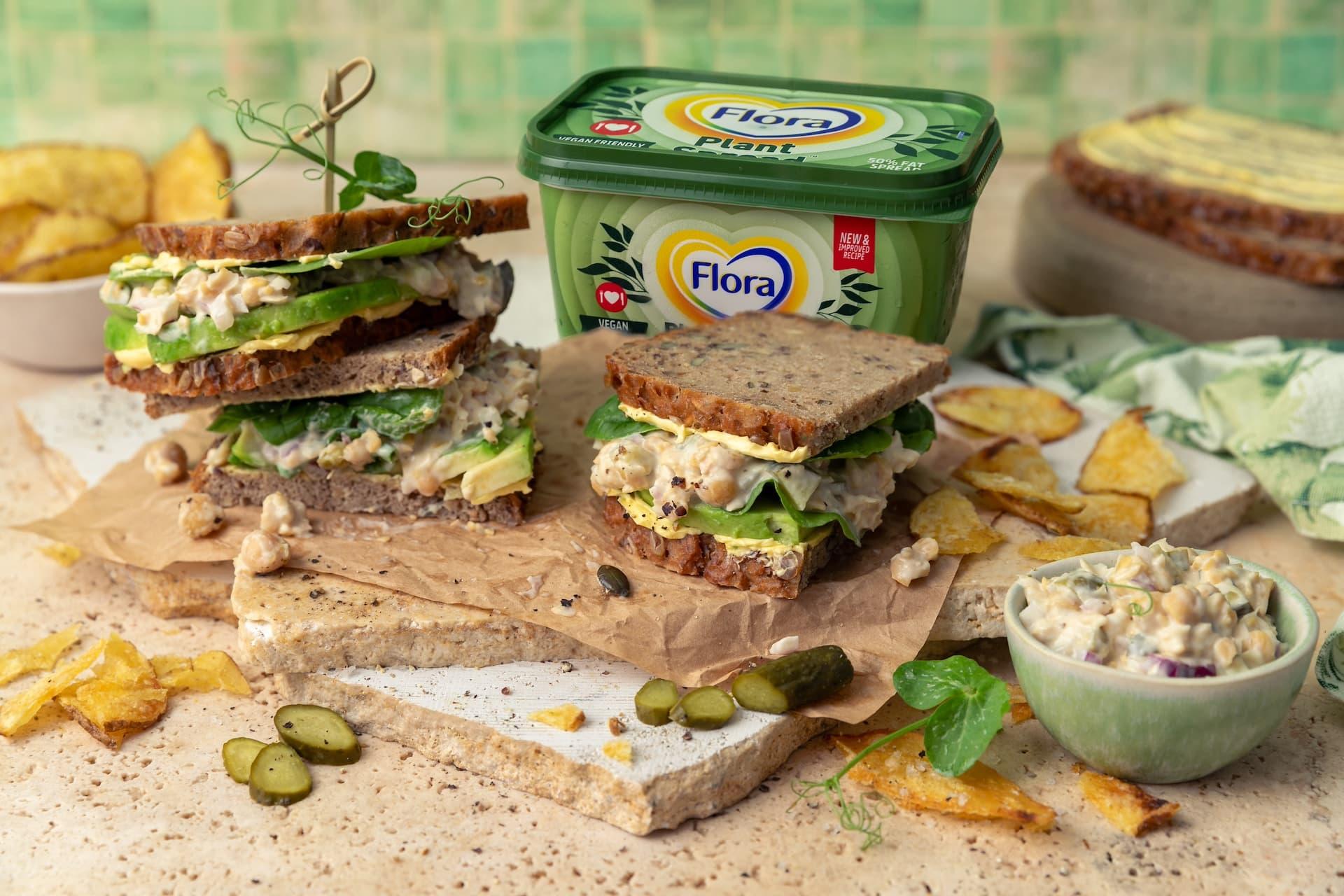 Vegan Chickpea Mayo Sandwich | Flora