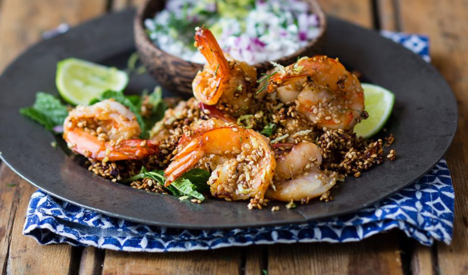 SESAME SEED PRAWNS | Flora