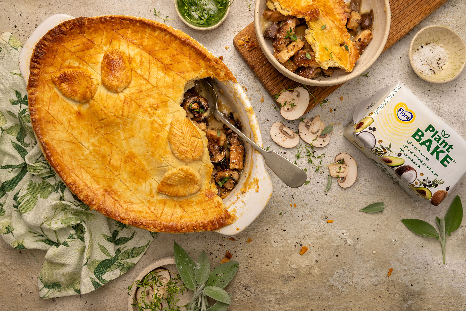 Shortcrust ‘Chicken’, Mushroom & Sage Pot Pie | Flora